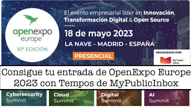 Consigue tu entrada de OpenExpo Europe 2023: Zina Cinker, Chema Alonso ... Consigue tu entrada de OpenExpo Europe 2023: Zina Cinker, Chema Alonso ...